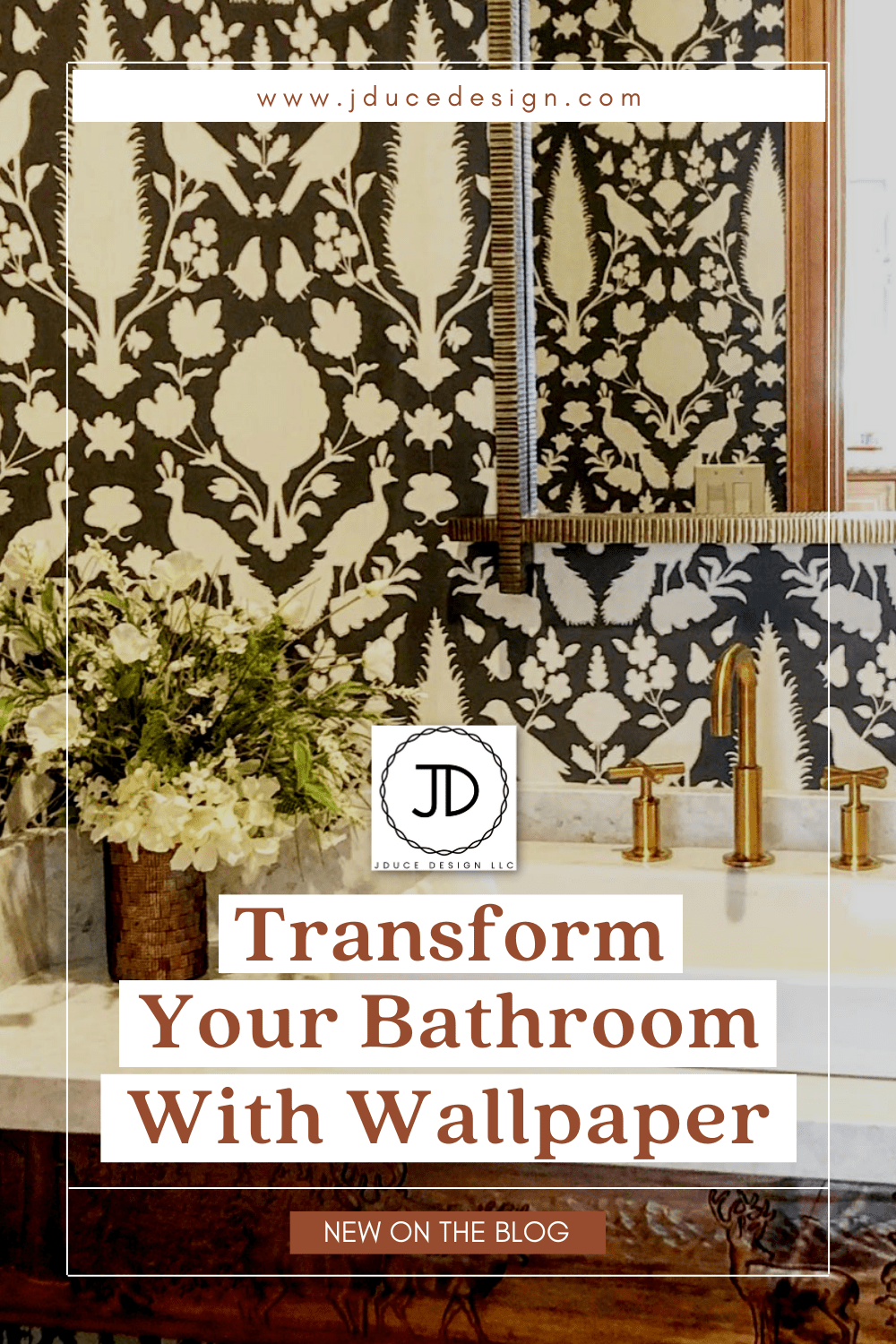 Transform Your Bathroom With Wallpaper | JDuce Design